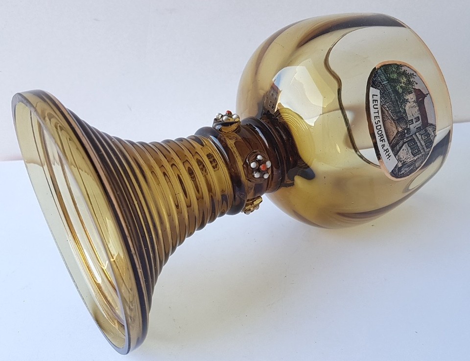 Roman/ Wine Glass Hand-Cut Berry Knobs, LEUTESDORF am RH, around 1900 ...