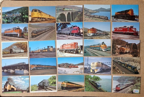 Lot Of 25 Vintage Diesel Engine Locomotive Postcards Unmailed Train PRR ...