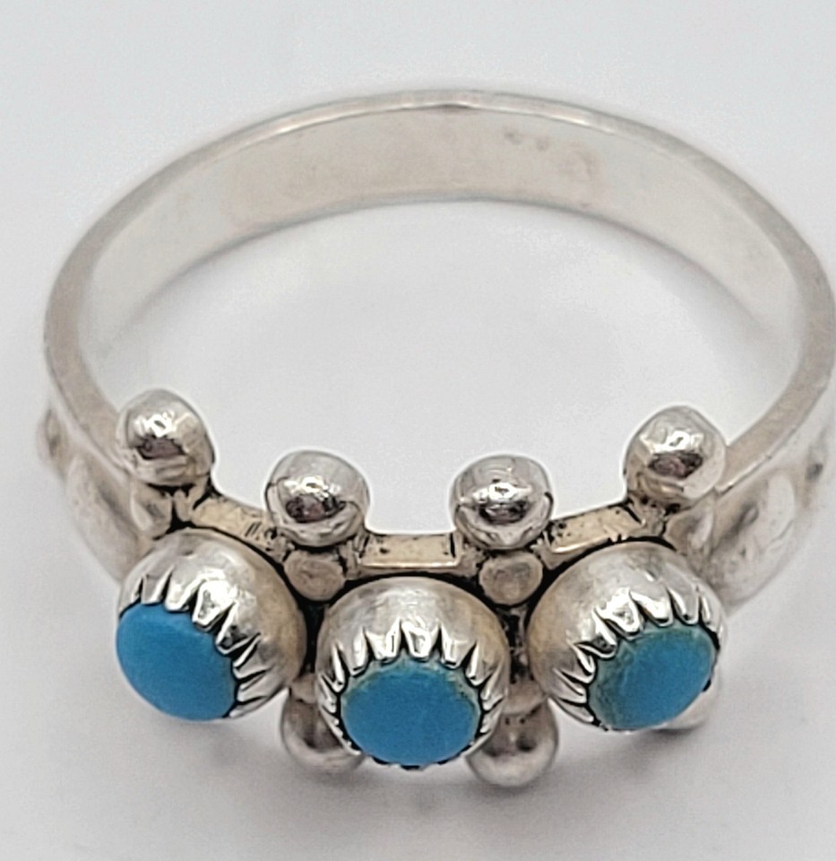 Native American Bell Trading Post Zuni Snake Eye Turquoise 925 Sterling ...