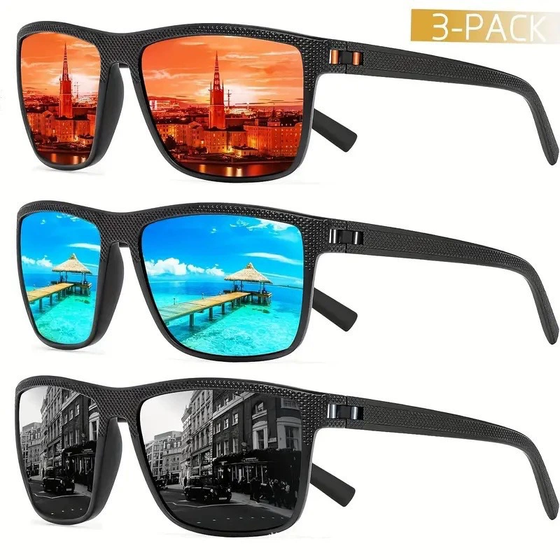 3 pcs Packs Lightweight Sun Glasses UV Protection Polarized Sunglasses ...