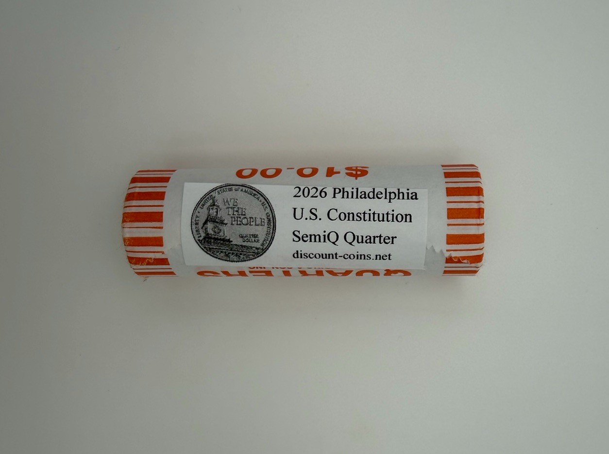 2026 P Philadelphia US Constitution Uncirculated Quarter $10 Roll - IN ...