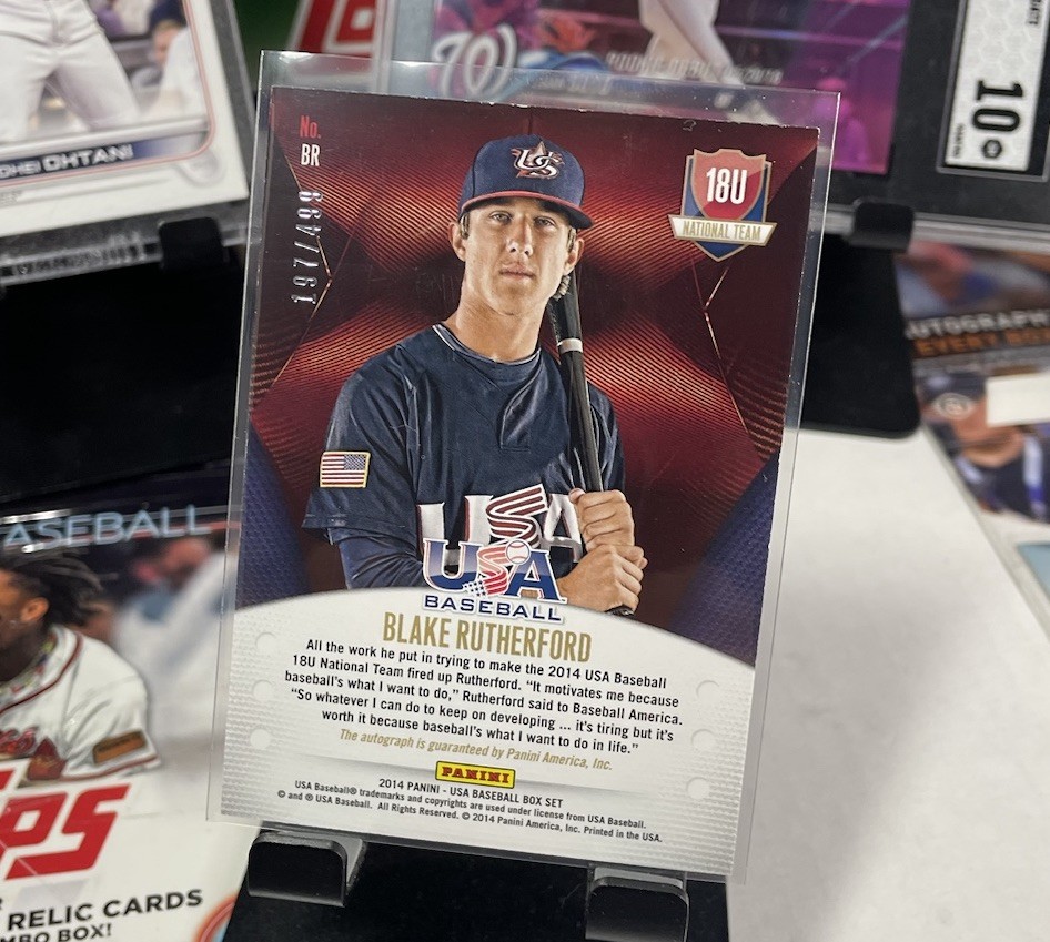 2014 Blake Rutherford Panini USA Baseball Auto /499 | eBay
