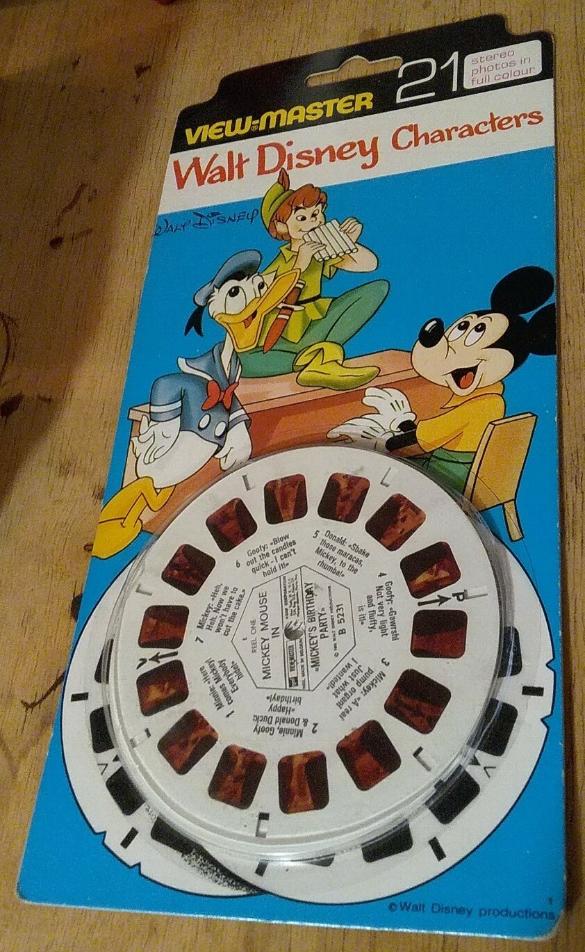 Rare NOS GAF Sealed Mickey Mouse VIEW-MASTER Reels Disney on Card ...