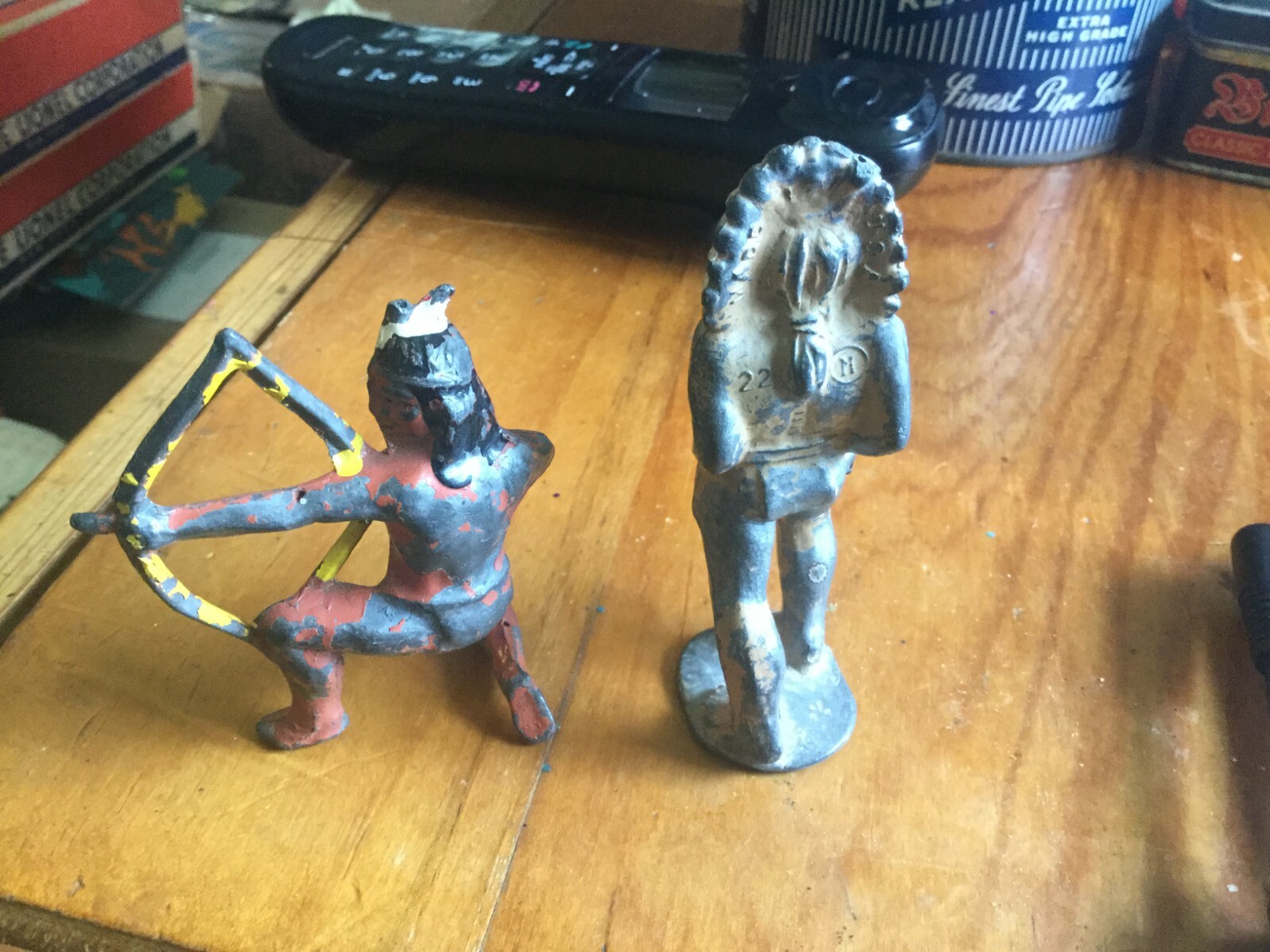 2x vintage cast iron Indian figures | eBay