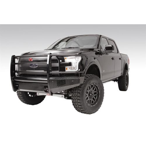 Fab Fours FF09-R1960-1 Elite Black Steel Smooth Front Bumper with Full ...