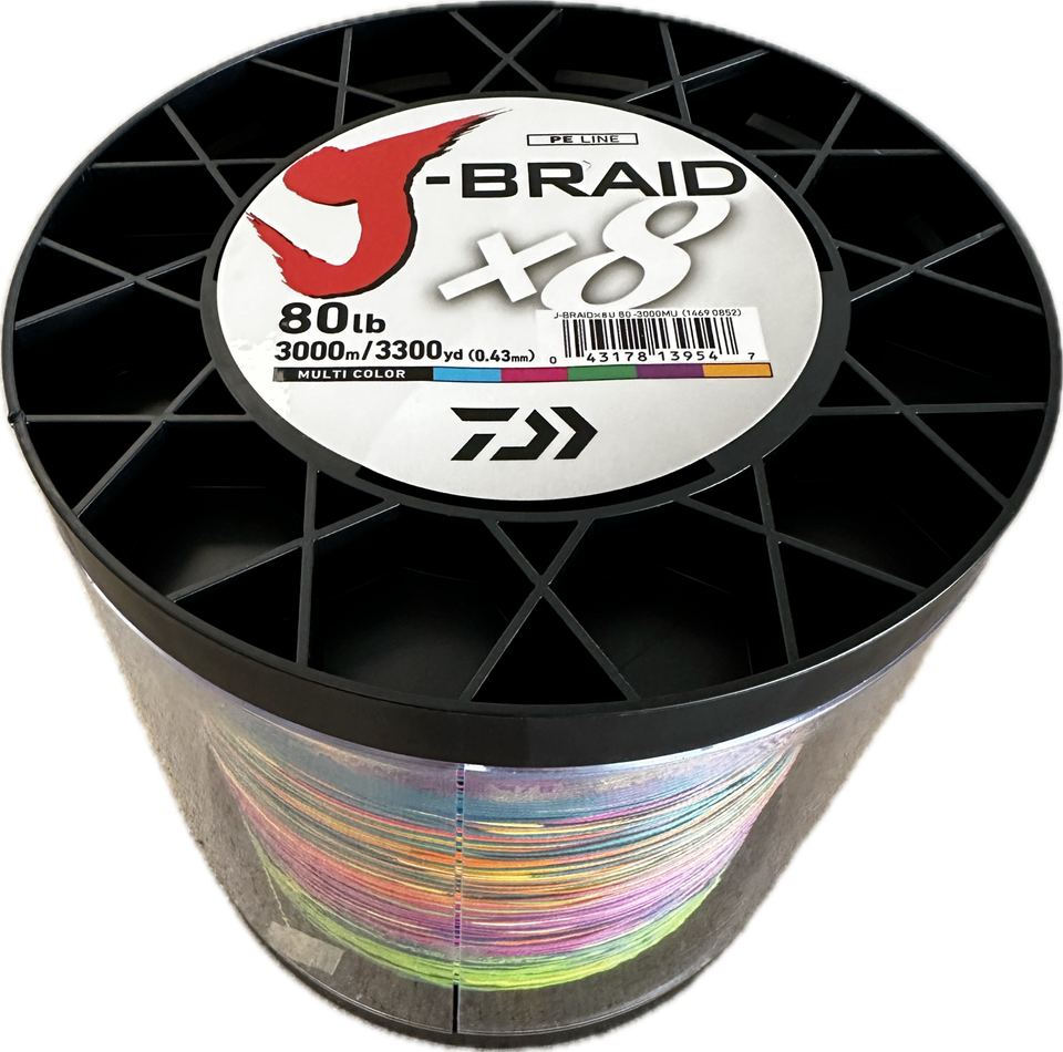 Daiwa J-Braid 3300 Yards 3000 Meters Multi Color 30 40 50 65 80 PE J ...