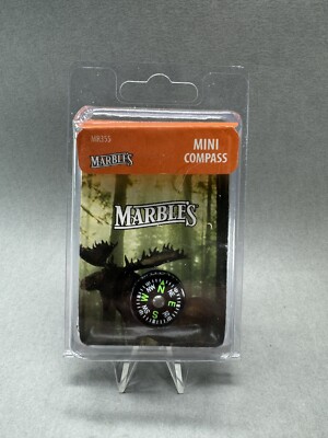 Marbles Mini Compass Glow in the Dark Fluorescent Markings Magnified ...