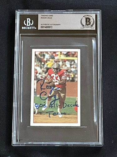 ROGER CRAIG 1984 SF 49ERS POLICE ROOKIE SIGNED AUTOGRAPHED CARD BAS ...
