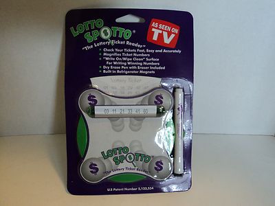 LOTTO SPOTTO Lottery Ticket Reader, As Seen on T.V.WINNING NUMBER Fast ...