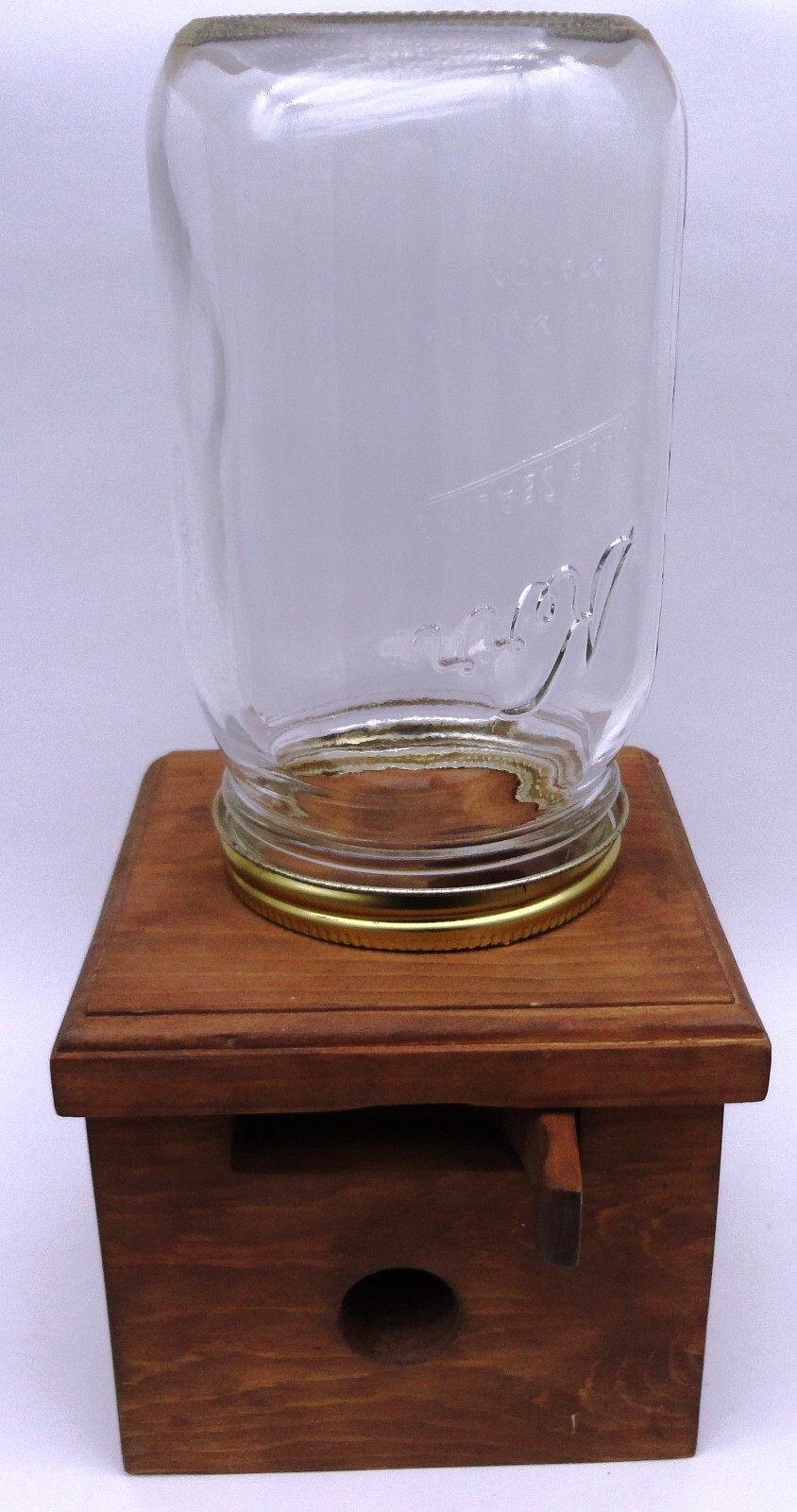 Handmade Wooden Gumball Machine Dispenser Pine Wood 11.25" x 5.25" x 5. ...