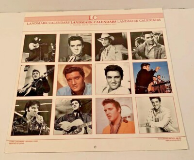 1988 ELVIS PRESLEY CALENDAR Landmark Calendars vintage THE KING of rock ...