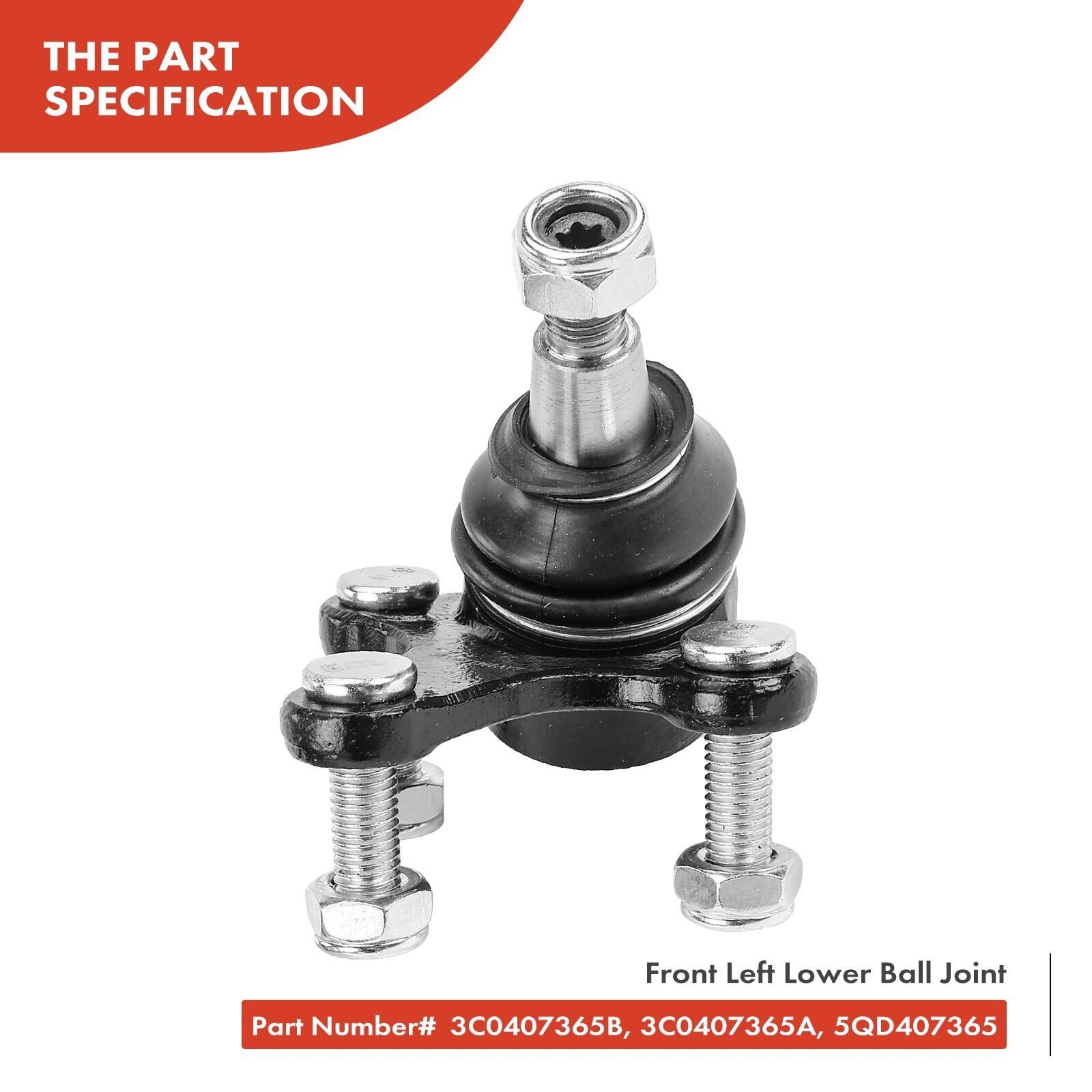 2x Ball Joint Front Lower for VW Golf VIII Passat B6 B7 B8 Sharan ...