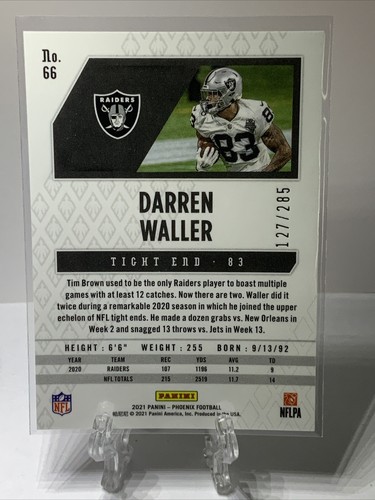 2021 Panini Phoenix - Red Lazer #66 Darren Waller /285 for sale online ...