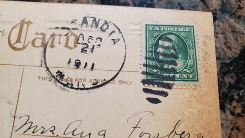 Rare Benjamin Franklin 1 Cent Stamp on Vintage Postcard- 1911 | eBay