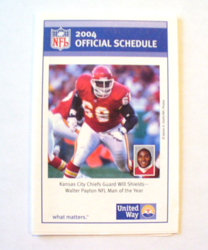 NFL - 2004 Pro Football Official Pocket Sch. (W. Shields) - VINT ...