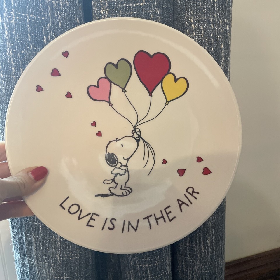 Snoopy Pottery Barn Peanuts PLATE Disney holiday party school Birthday ...