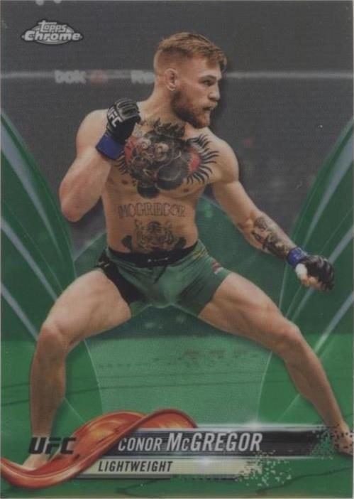 2018 Topps Chrome UFC - Conor McGregor #100 Green Refractor /99 for ...