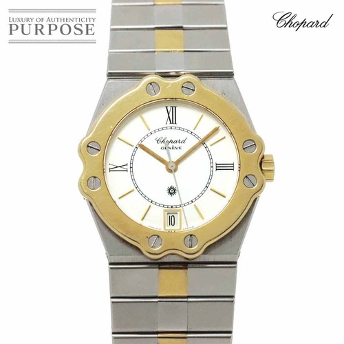 [N MINT] [] Chopard St. oritz 26 8025 15 Combi Boys Watch Date White YG Yellow G | eBay