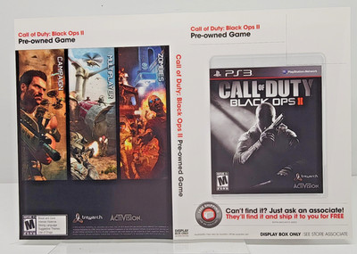 Call of Duty Black Ops II PS3 GameStop Promotional Display Insert Only ...