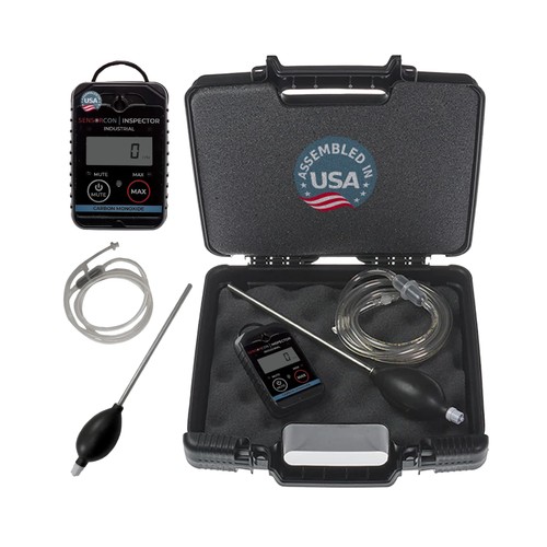 Portable Industrial CO Detector Pump Kit Visual Audible Vibrating Alarm ...