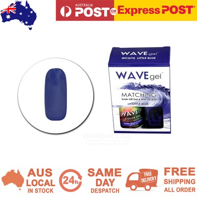 Wave Gel Polish UV LED & Nail Lacquer Enamel Duo 072 WCG72 Little Blue ...