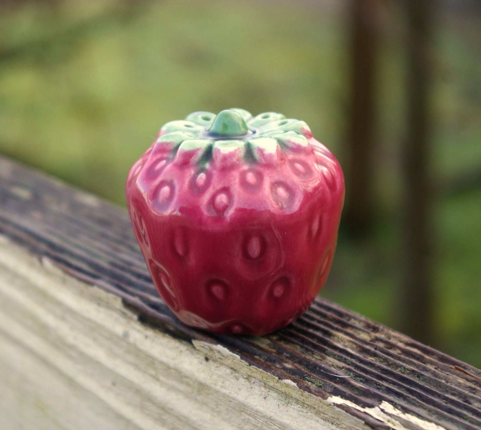 Strawberry Berry Salt or Pepper Shaker with Cork Stopper 2" Tall | eBay