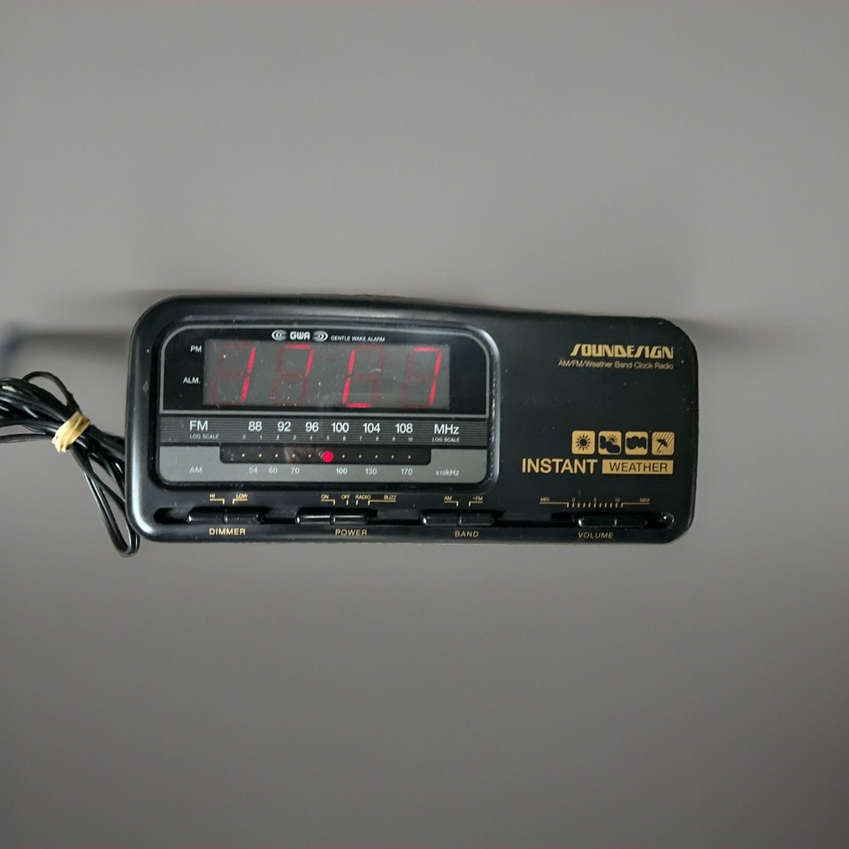 Soundesign AM/FM /Weather Band Clock Radio Model No. 3665BLK RARE | eBay