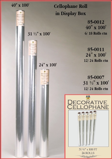 Cellophane Cello Roll Heavy Duty Gift Wrap Plastic Paper Decor Wedding ...
