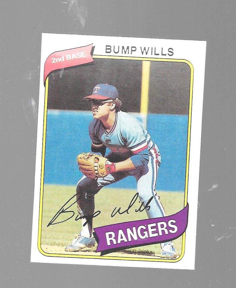 1980 Topps Bump Wills 473 Texas Rangers Baseball | eBay
