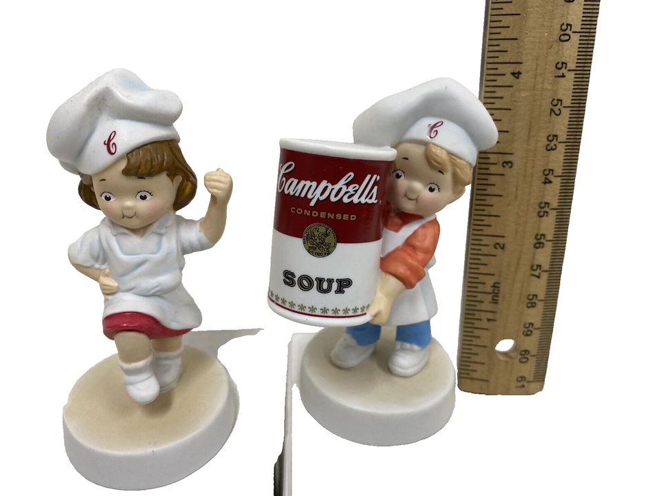 2003 Campbell's Soup Boy Girl Porcelain Statue Figures 2 Piece Set | eBay