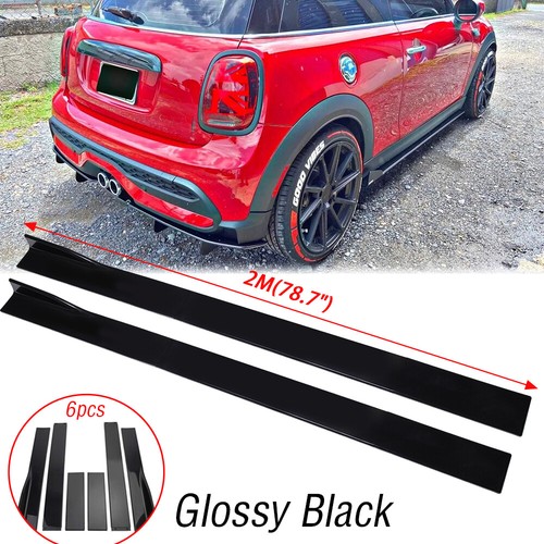 78.7" Side Skirt Extension Rocker Panel Lip For Mini Cooper R53 R56 R60 ...