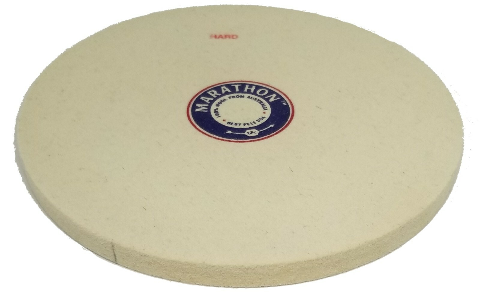 Marathon 8" x 1/2" x Pin Hole Felt Wheel, HARD Density, 100% Wool ...