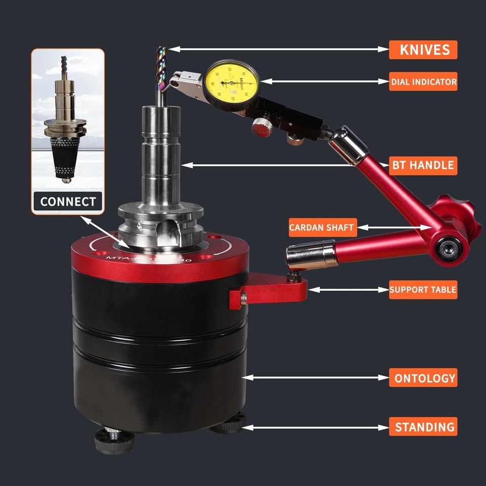 BT30 BT40 Tool Runout Tester - Precision Spindle Runout Measuring ...