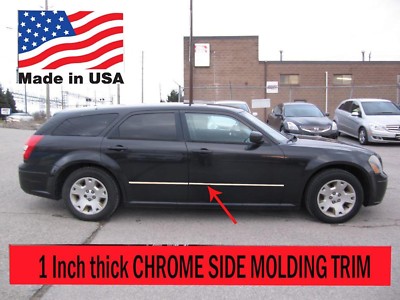 Flexible Chrome Side Door Molding Rocker Panel Trim Kit For MAGNUM 2004 ...