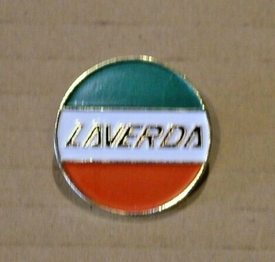 LAVERDA Gold Small Round Side Cover Badge Brand New Metal Emblem LS10 ...