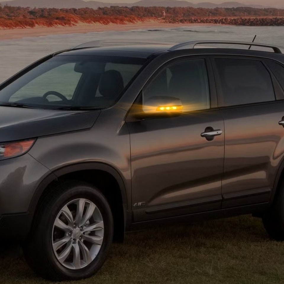 Pair For 2011-2015 Kia Sorento Amber LED Side Mirror Turn Signal Lights ...