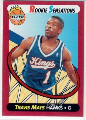 1991-92 Fleer 91 Rookie Sensations Travis Mays Basketball Card. #5 of ...