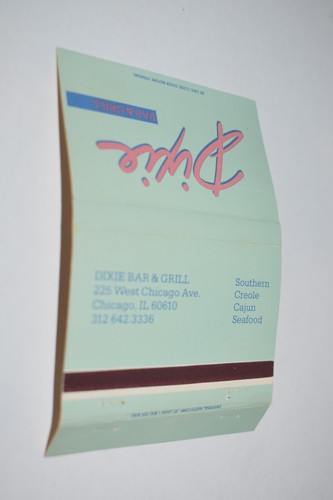 Dixie Bar and Grill Chicago Illinois 40 Strike Matchbook Cover | eBay