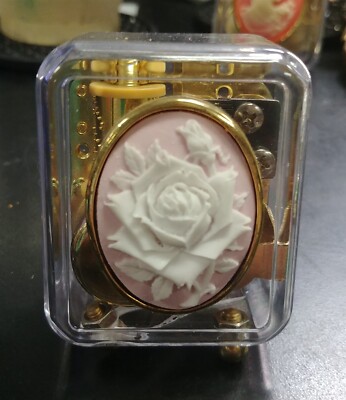 Victorian Trading NWD Pink White Cameo Rose Music Box Blue Danube 6D | eBay
