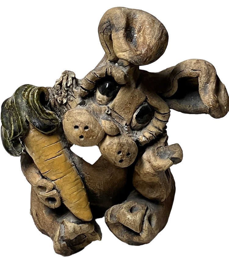 VINTAGE MAX HINDT GARDEN BUNNY CLAY ART POTTERY | eBay