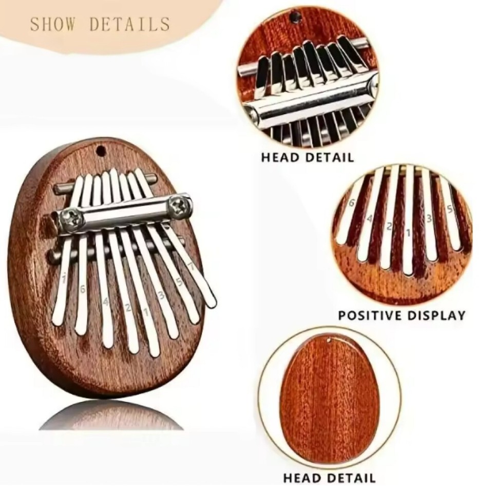 8 Key Mini Kalimba exquisite Finger Thumb Piano Marimba Musical good ...