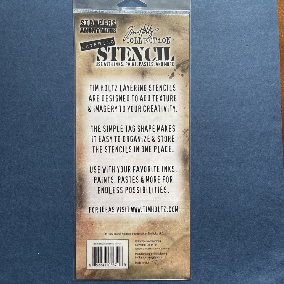 NEW! Tim Holtz Stencil -GEARS - THS052- 4" x 7" | eBay