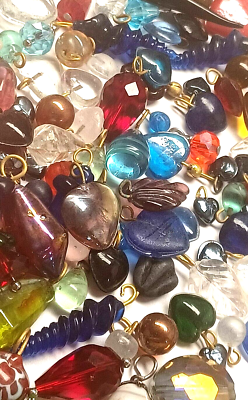 Jewelry Making Lot - 100x Beads Drop Dangle Glass charms bead lots ...