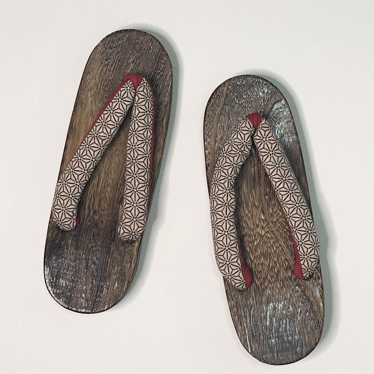 Vintage Japanese Wooden Geta Platform Sandals - Gem