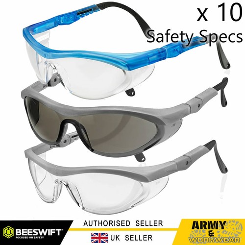 10 x Safety Specs UTAH Spectacles Sun Glasses Frame PPE ANTI SCRATCH ...