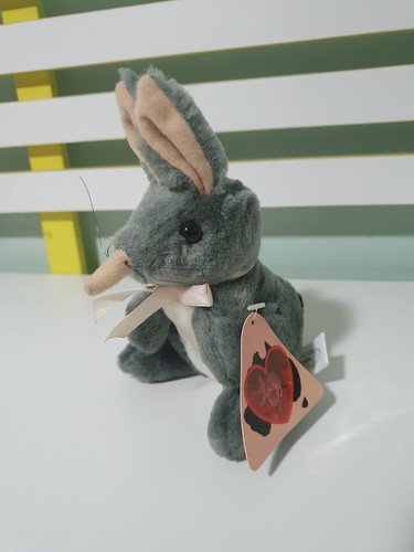 BILBY PLUSH TOY SAVE THE BILBY PINK COLOURED BOW 18CM EASTER STUFFED ...