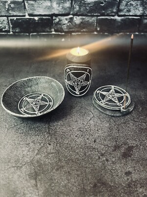 Baphomet Set Anton Lavey sigil Altar tools Satan decor Witchcraft Tool ...