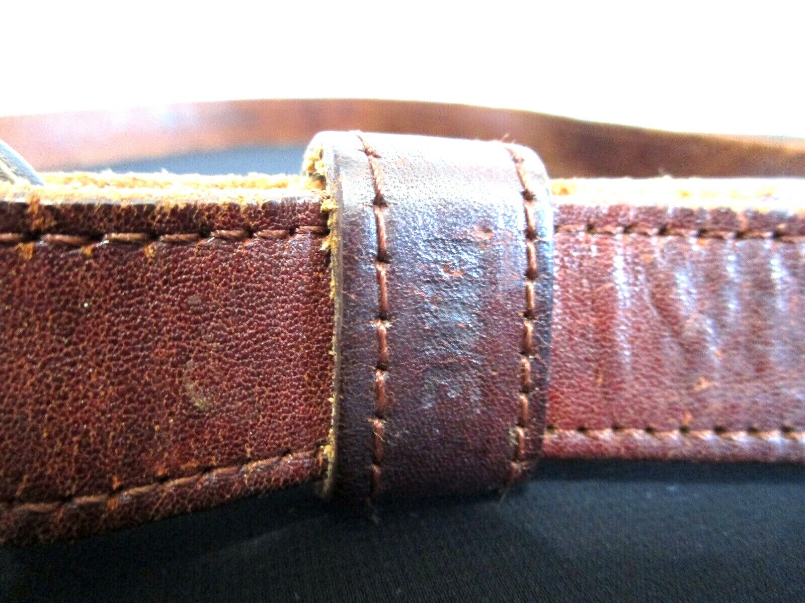 Frye Brown Leather Pull Through Buckle Women's Belt S… - Gem