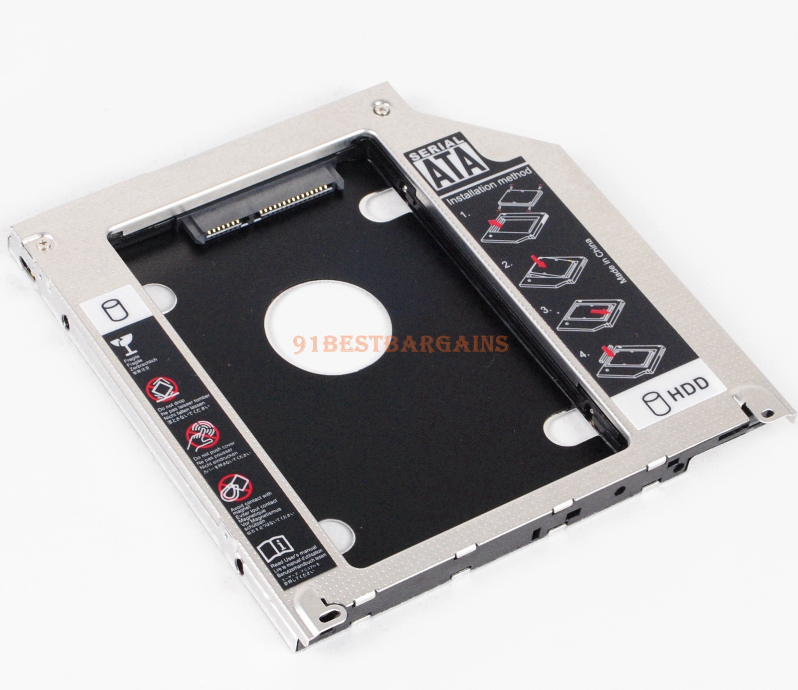 2.5" 2nd SATA HDD SSD Hard Drive Caddy Bay 9.5mm For Apple MacBook Pro ...
