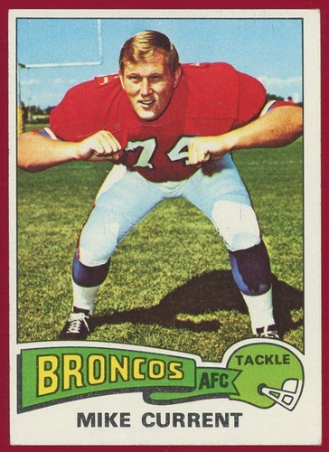 Mike Current 1975 Topps Football #77 BLACKLESS BACK - VERY, VERY RARE ...